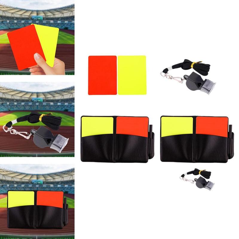 Set Kad Pengadil Bola Sepak, Bahan PVC, Kad Kuning dan Merah, Sesuai ...