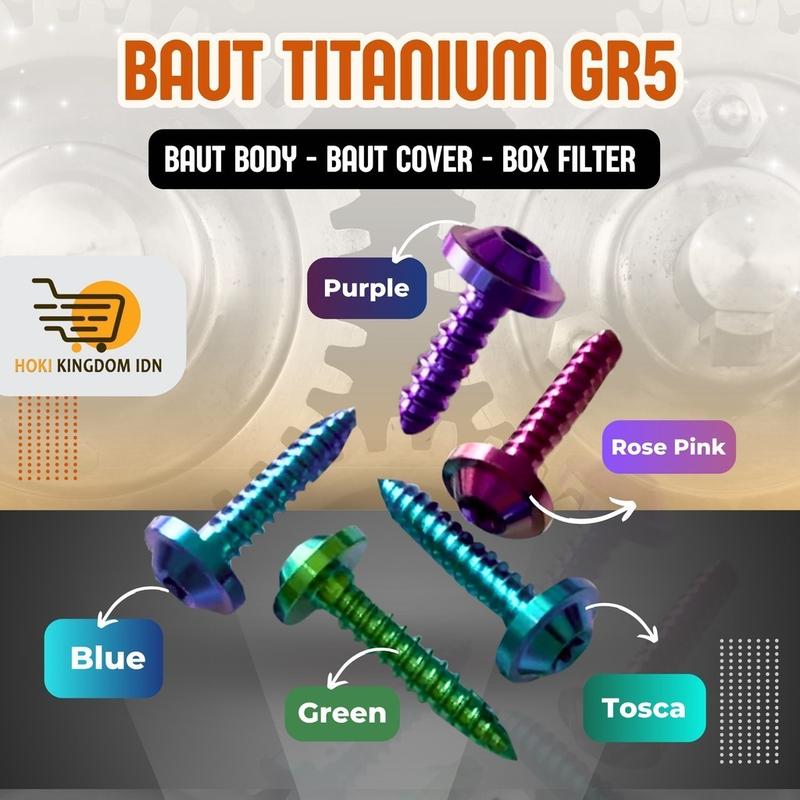 Baut Body Bodi & Box Filter Titanium Gr5 M4 M5 x 10 15 18 20 - Shop ...