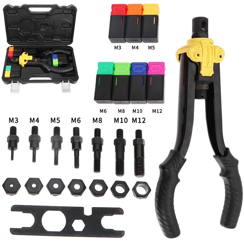 Hand Rivet Nut Gun Manual Riveters Nut Gun Set Insert Threaded - TikTok ...