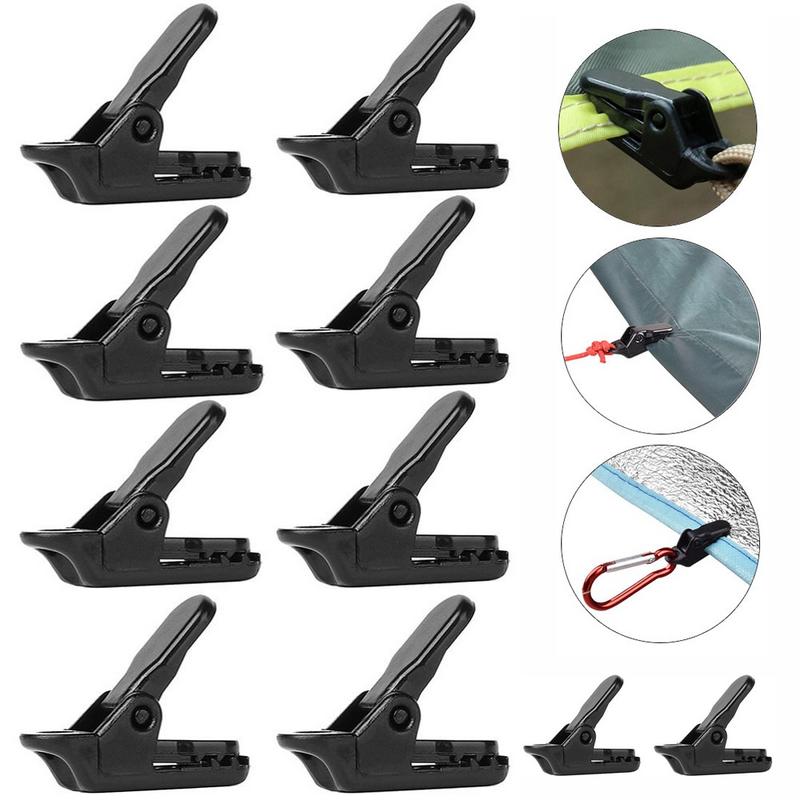 10Pcs Awning Clamp Tarp Clips Snap Hangers Tent Camping Surval - TikTok ...