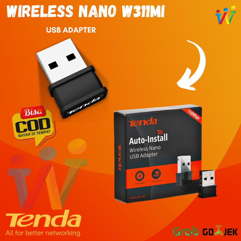 TENDA W311MI NANO RECEIVER USB Wifi Dongle Adapter MINI Penerima - Shop ...