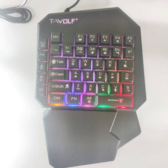 SKU-1233 KEYBOARD GAMING ONE HAND T-WOLF T19 BACKLIGHT SINGL - Shop ...