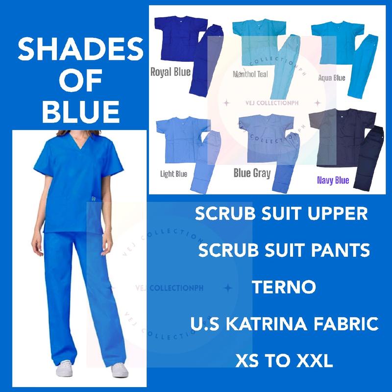 SHADES OF BLUE / SCRUB SUIT KATRINA PLAIN / MEDICAL UNIFORM SCRUB ...