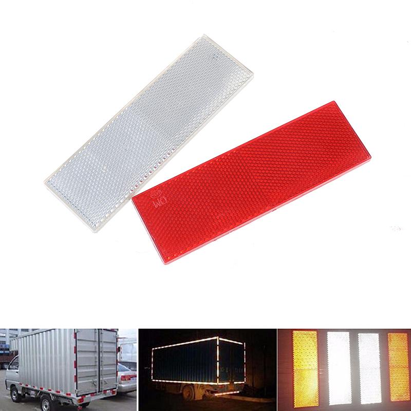 1PC red white warning reflective safety plate reflector stickers ...