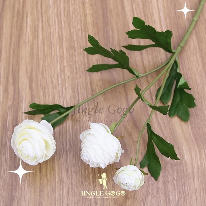 Jual Bunga Artificial Ranunculus Premium Bunga Peony Bulat 3 Cabang ...