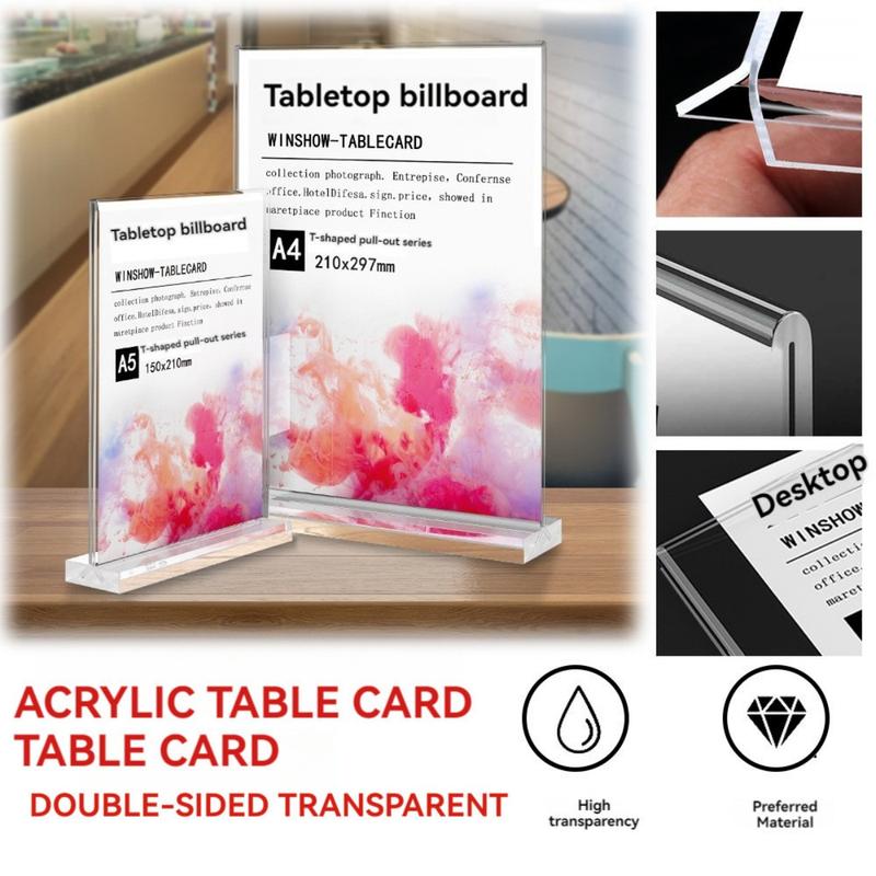 Acrylic Double Sided Menu Holder Display Stand A4/A5/A6 Size - TikTok ...