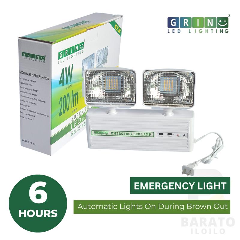 GRIN Emergency Light 4w 200 Lumens Super Bright Square Design - TikTok ...