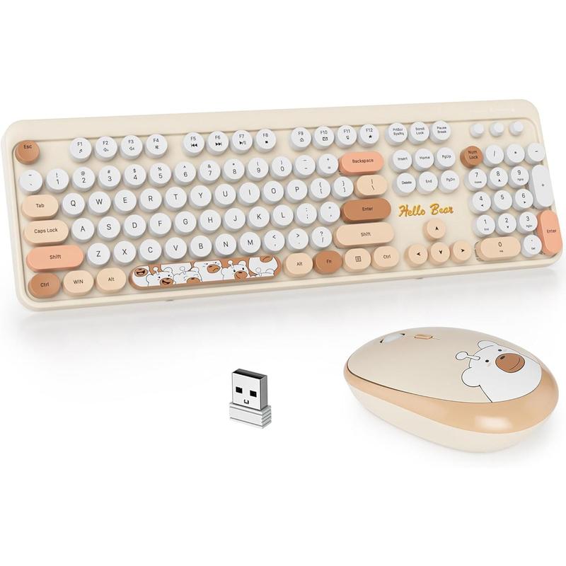 GTSP Creamy Keyboard and , Typewriter Office Full-Sized Colorful ...