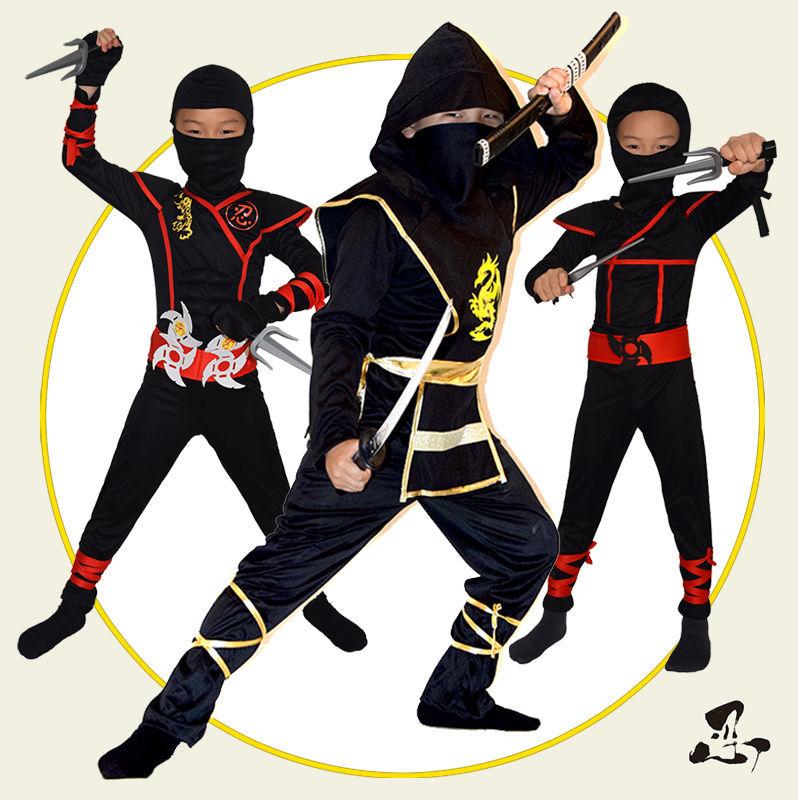 Pakaian Cos Ninja, untuk Kanak-kanak pada Halloween, Pakaian Cosplay ...