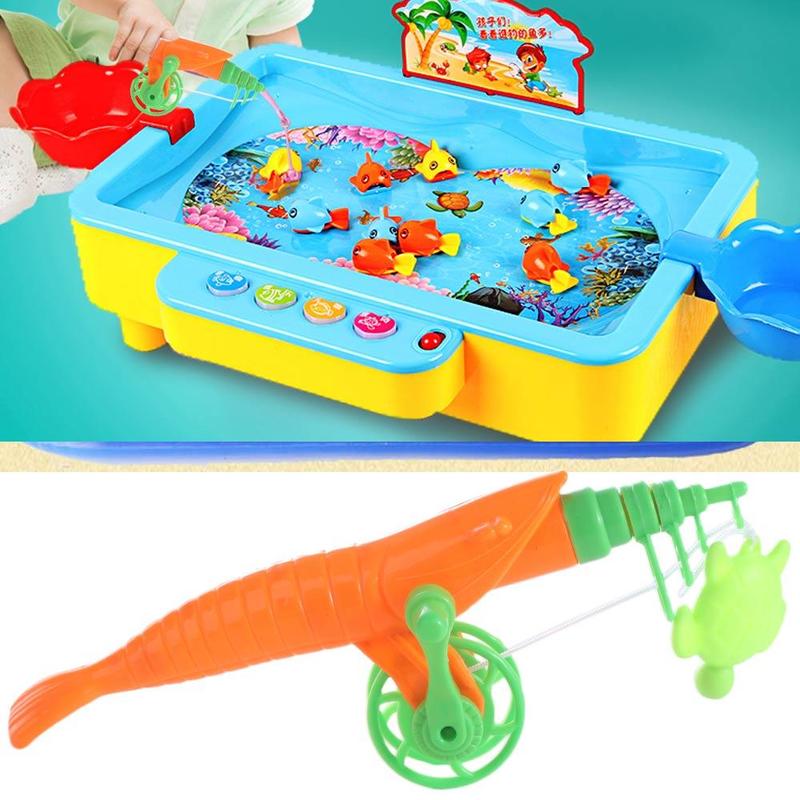 Children Toy Magnetic Kids Fishing Rod Magnet Hooks Fishing Poles ...