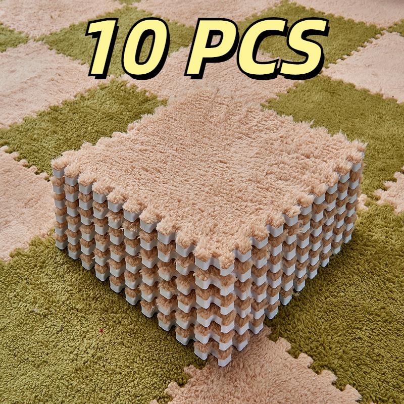 10 Pcs Foldable Carpets Living Room Plush Soft Climbing Cappet - TikTok ...