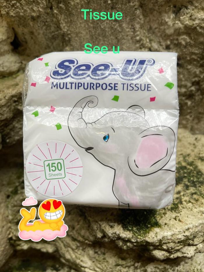 Jual Tisu Kotak Meja Makan tissue see u gajah 150 lembar TEBAL merk ...