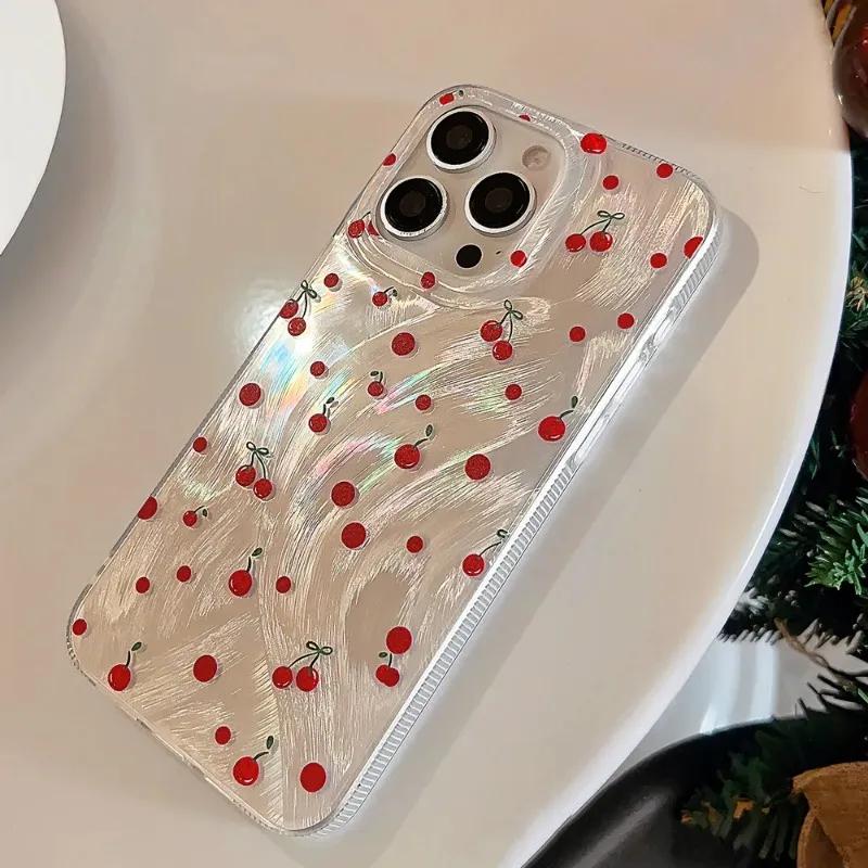 Internet celebrity trend+COD Sweet Red Polka Dot Cherry Phon - TikTok ...