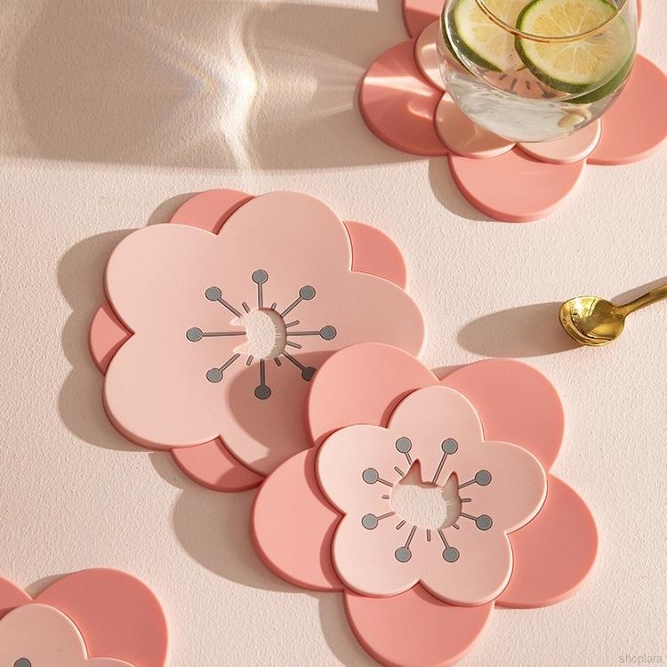 Japanese Style Sakura Coffee Cup Coasters Kawaii Cherry Blossom ...