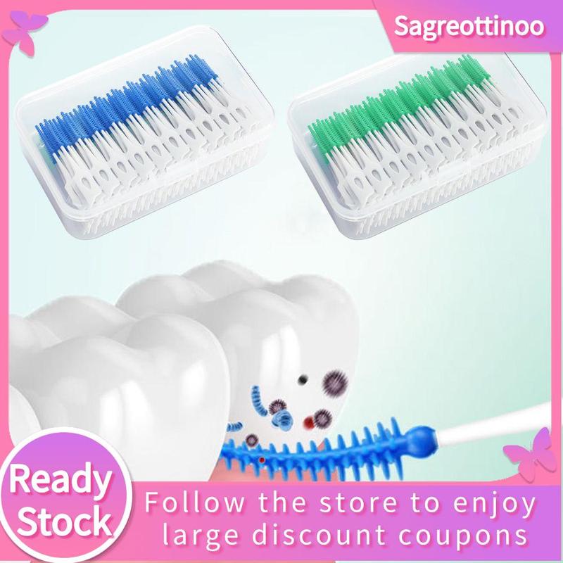 160pcs/box Gum Massage Oral Care Toothbrush Toothpick Interdental ...