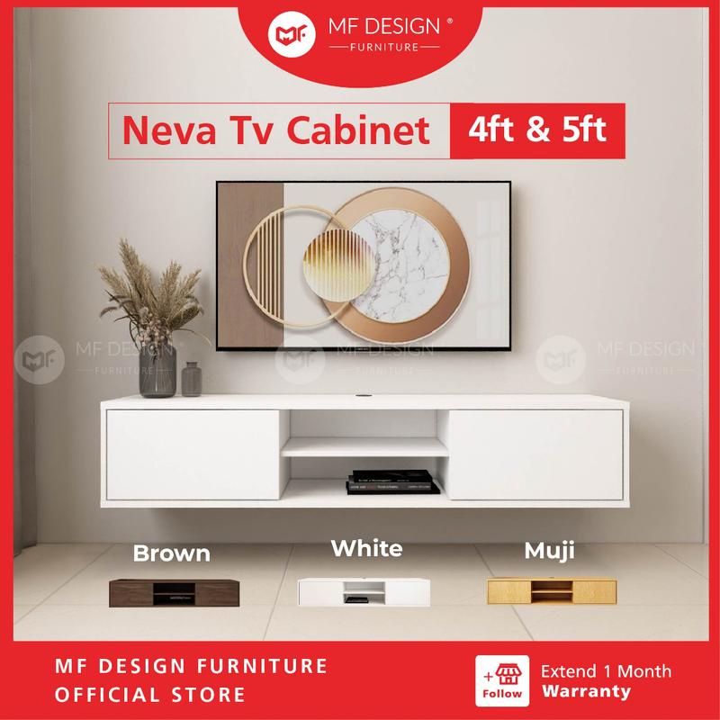 MF Design Neva 4FT TV CABINET WALL TV console almari TV Medi - TikTok Shop Malaysia