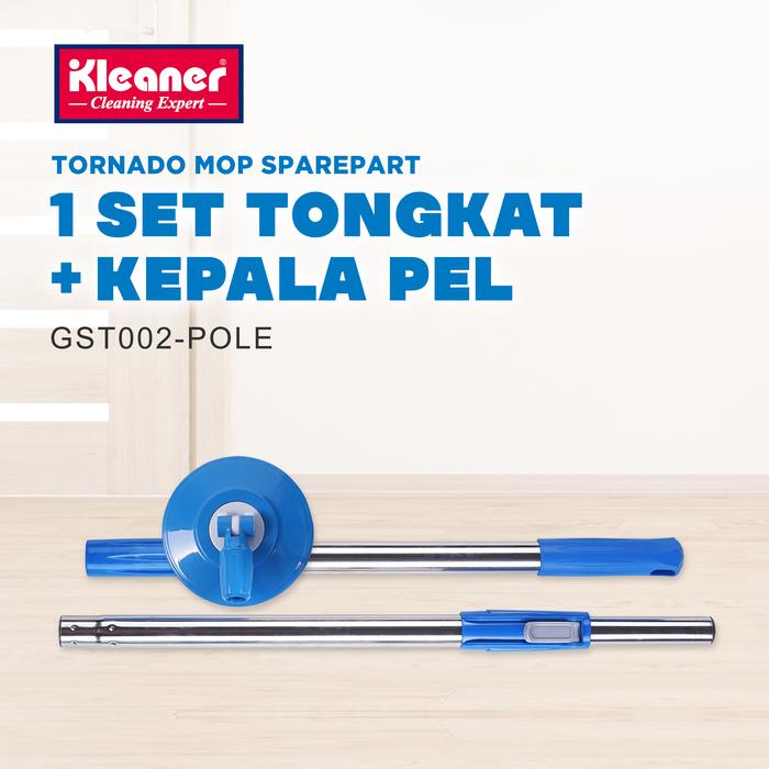 Promo Kleaner Tongkat Tornado Mop 1 Set Dengan Kepala Pel Spin Mop ...