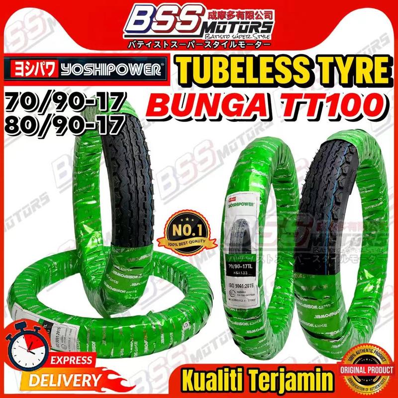 (COMBO SET) YOSHIPOWER Tayar Motor Tubeless KS1133 Bunga TT100 - TikTok ...