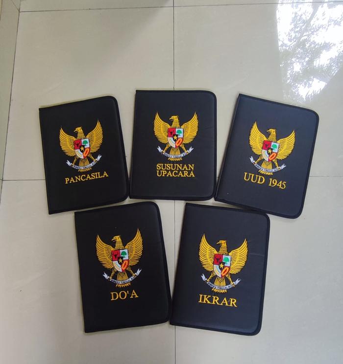 Jual Harga Satuan Map Upacara Bendera Bordir / Sablon Do'a / UUD 1945 ...