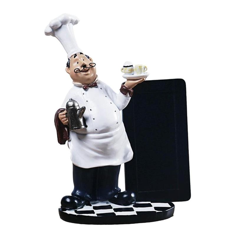 Patung chef, papan mesej, hiasan seni kaunter, Baju, hiasan meja ...