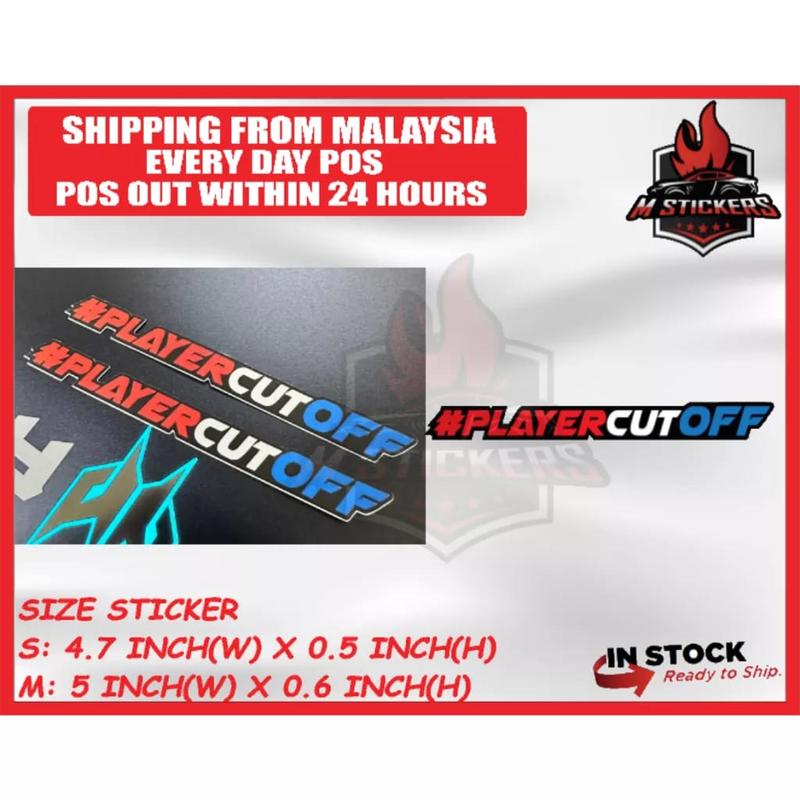 Player Cut Off Sticker Motor - TikTok Shop Malaysia