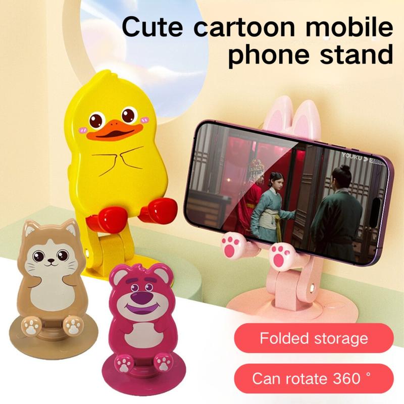 Cute Cartoon Phone Holder – Rotating and Portable Lifting Stand ...