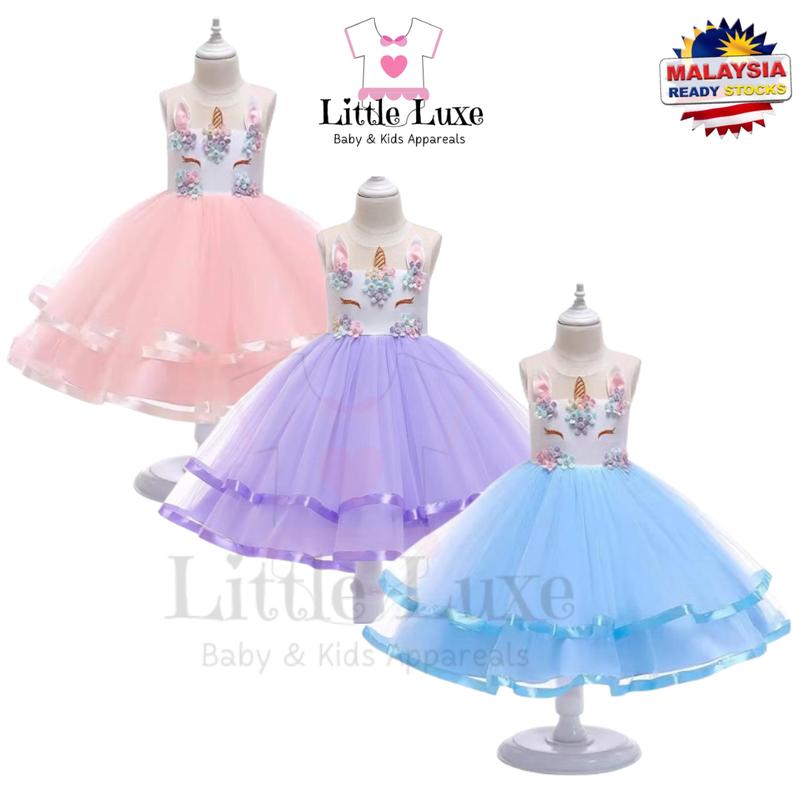 Little Luxe Ready stocks Elegant Unicorn Princess Dress Halloween ...