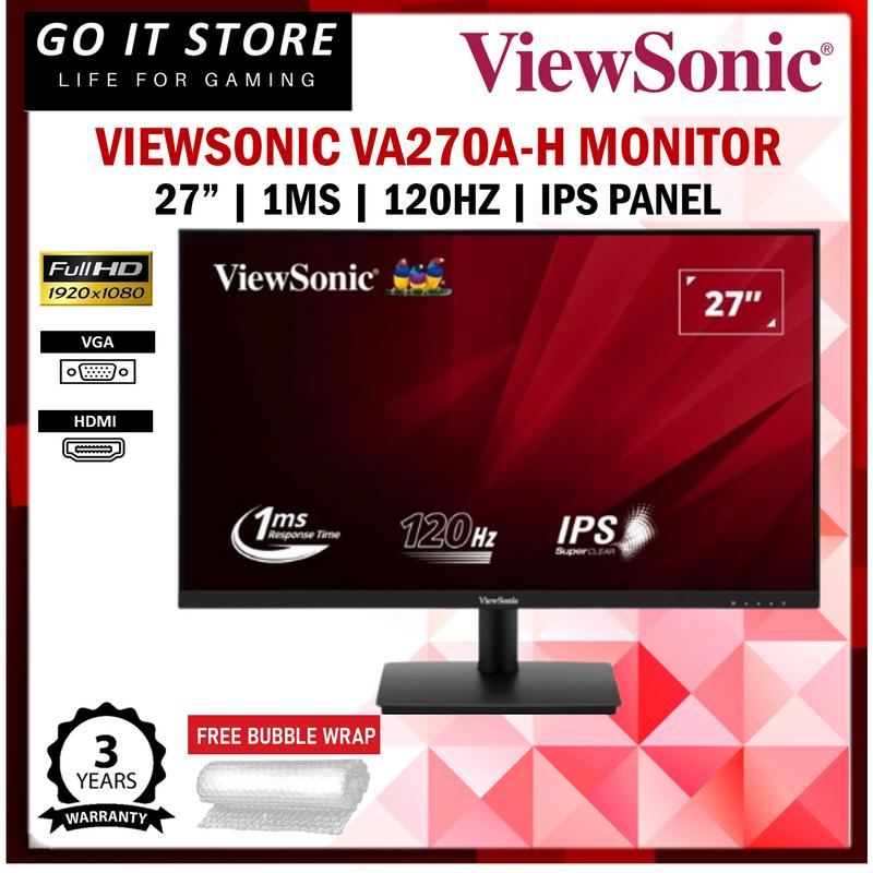 Viewsonic 27" VA270A-H 120Hz 1ms Full HD Super Clear IPS Monitor ...