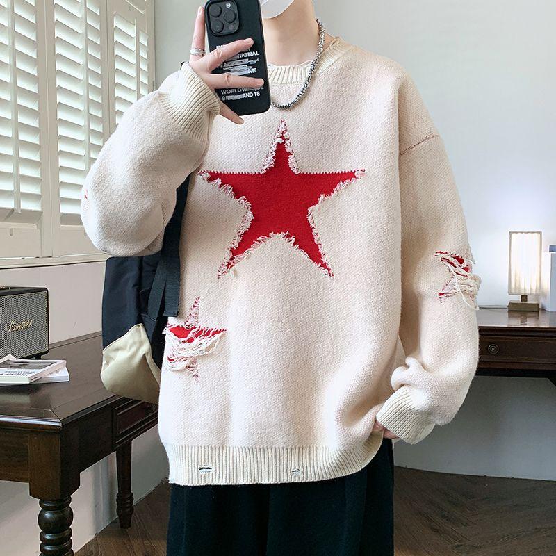 Sweater Tebal, Hangat Musim Luruh dan Musim Sejuk, Longgar Lelaki ...