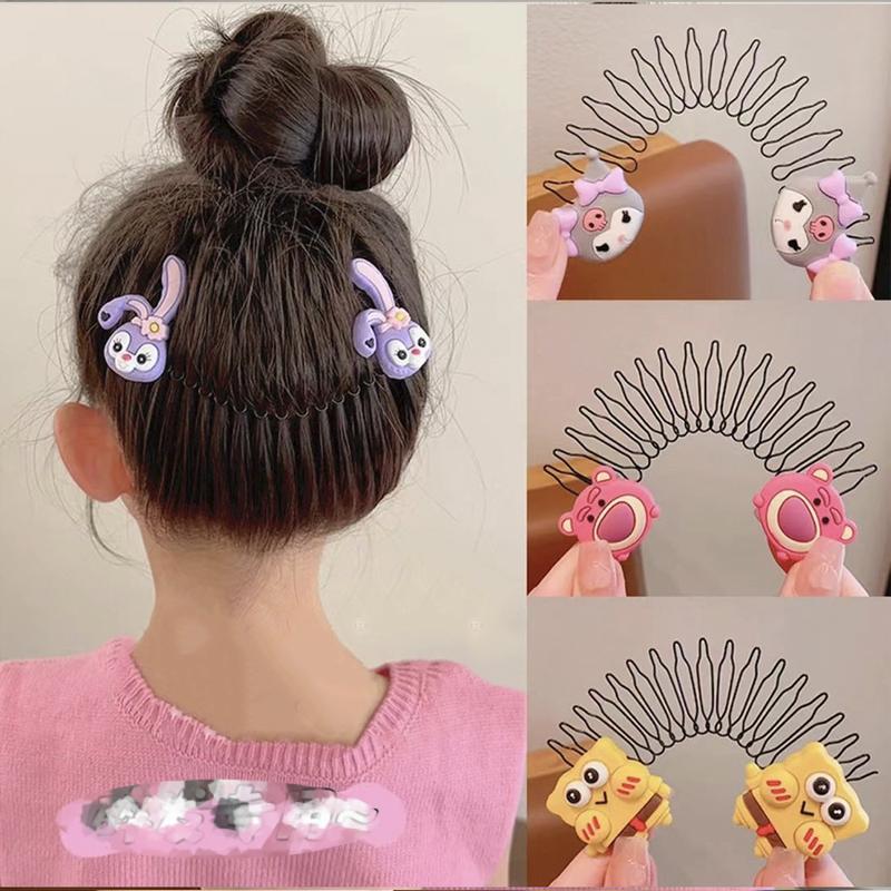 SS24 Children's Cartoon Hair Sorting Tool with Inserted Comb Hair Clips ...