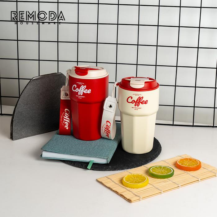 Promo Remoda Tumbler Coffee Cup 420ml Merah Putih Termos 2 Lapisan ...
