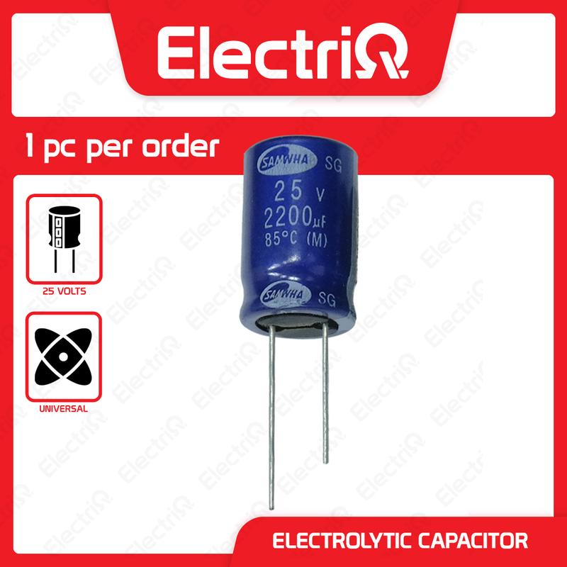 Electriq 2200uF 25V 85C Radial Electrolytic Capacitor - TikTok Shop ...