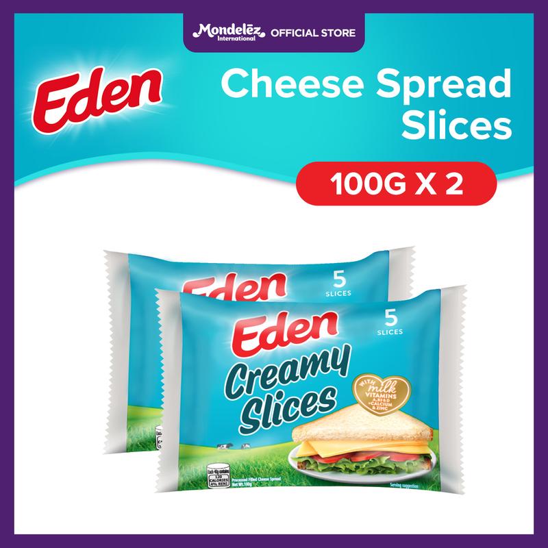 Eden 5 Slices - Processed Filled Cheese Spread 100g for Sandwiches ...