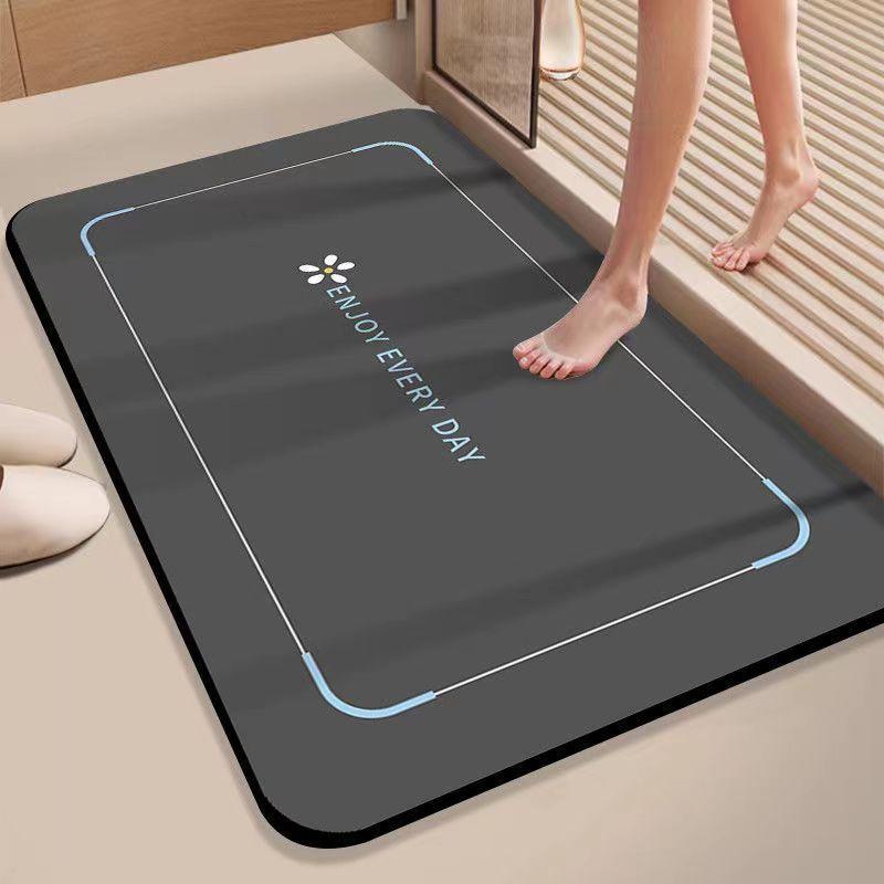 Bathroom Absorbent Mat Quick-Dry Water-Absorbing Non-Slip Bath - TikTok ...