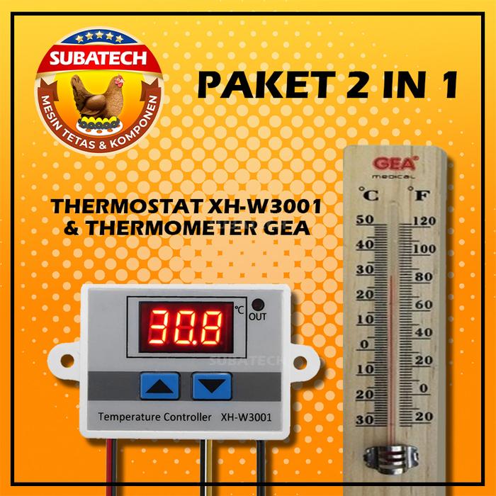 Jual Paket Thermostat Termostat XH W3001 Termometer Thermometer GEA ...
