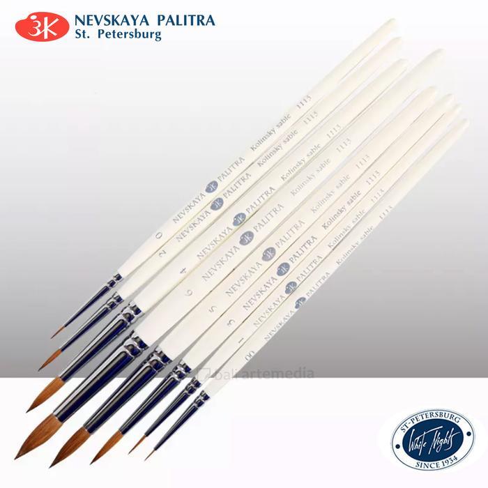 Nevskaya Palitra White Night Pure 100% Natural Kolinsky Brush - No. 5 ...