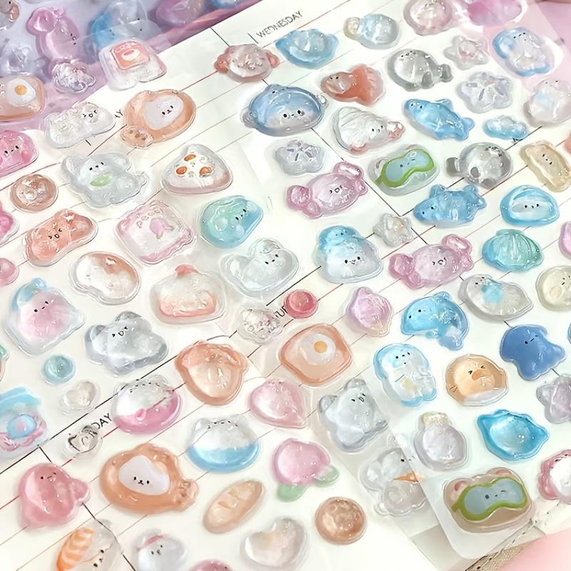 Pelekat Kartun Comel Timbul 3D, 1pc, Resin Pelekat DIY, Sesuai - TikTok ...