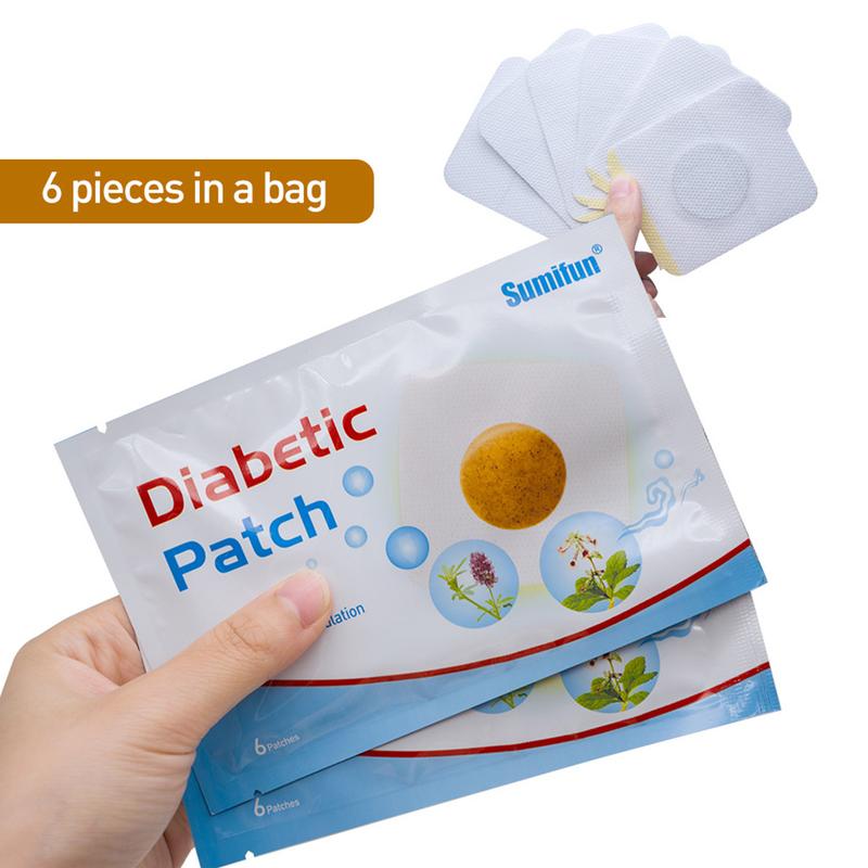 6Pcs/Pack Diabetic Patches Lower Stabilizes Blood Sugar Balance ...