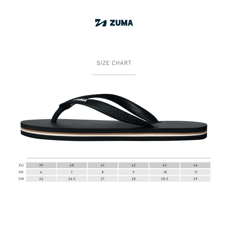 Zuma Men Stripe 7 Black Brown, Sandal Jepit Pria Karet Polos, Hitam ...
