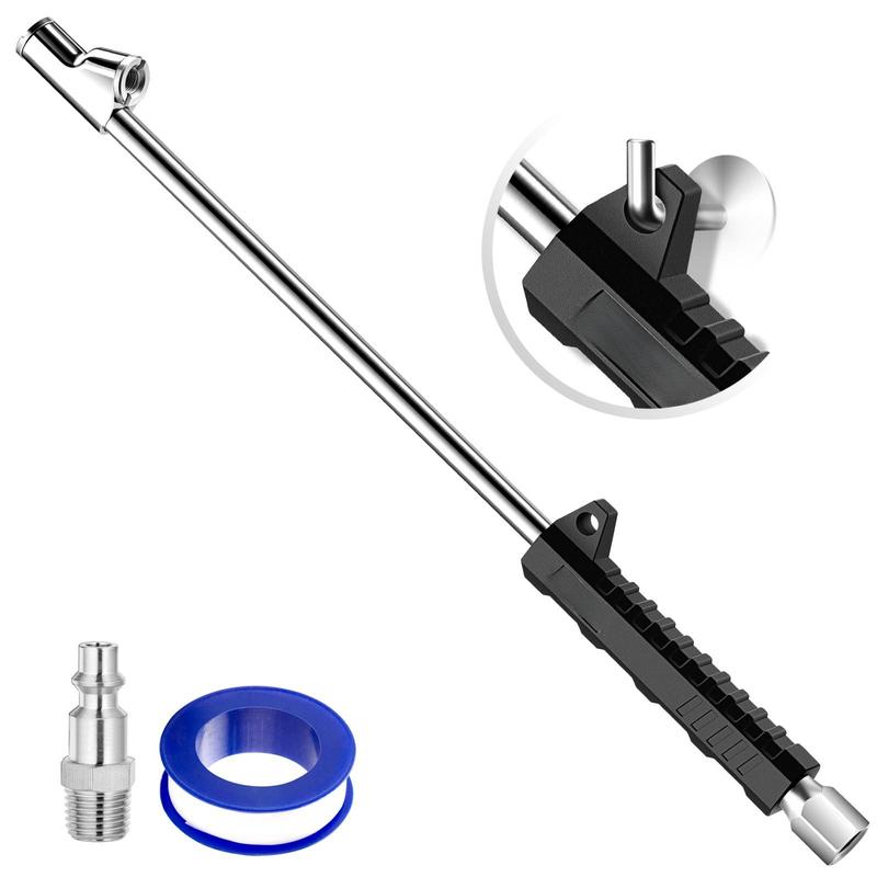 14" Extended Reach Dual Head Air Chuck 2-way Connection 1/4" Fnpt ...