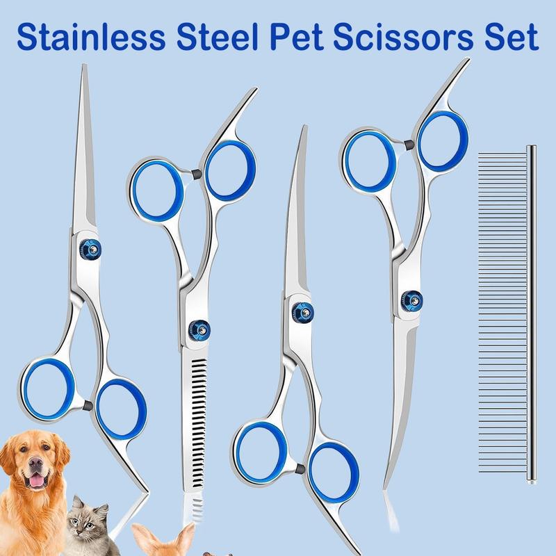 5Pcs/set Pet Scissors Pet Grooming Scissors Set for Dogs Cat - TikTok ...