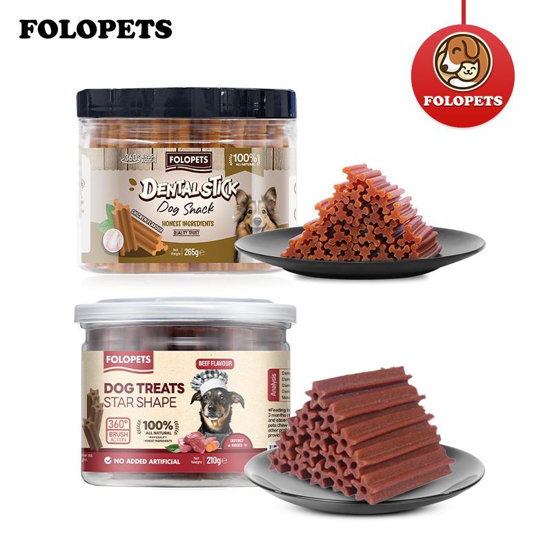 FOLOPETS ขนมสนัขขัดฟัน 265g/210g ขนมเคี้ยวสำหรับสุนัข ขนมขจัดคราบหินปูน ...