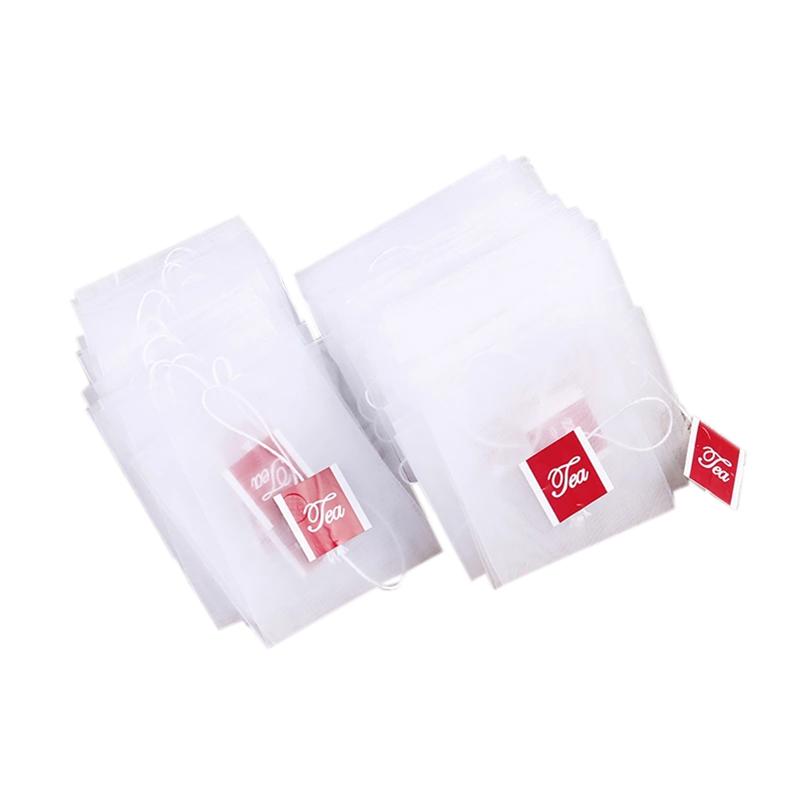 100Pcs Tea Bag Infuser with String Heal Seal 7 x 6cm Sachet Filter ...