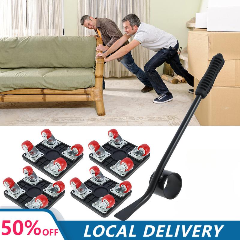 400KG Heavy Duty Furniture Lifter Transport Mover Lifter Slides Wheel ...