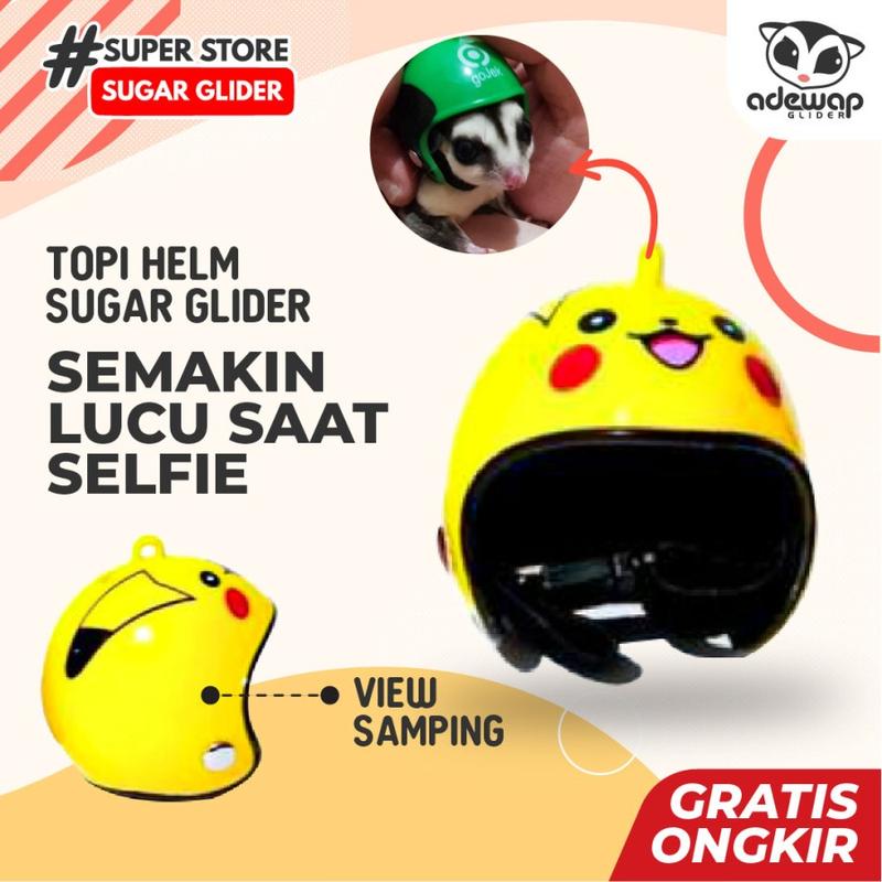 Topi Sugar Glider Hamster Bentuk Helm Aksesoris Selfi Hewan - Shop ...