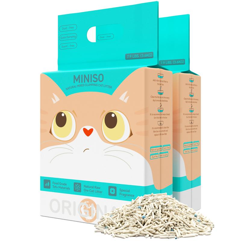 Miniso Mixed Cat Litter, Odor Control, Rapid Clumping, Water Absorbent ...