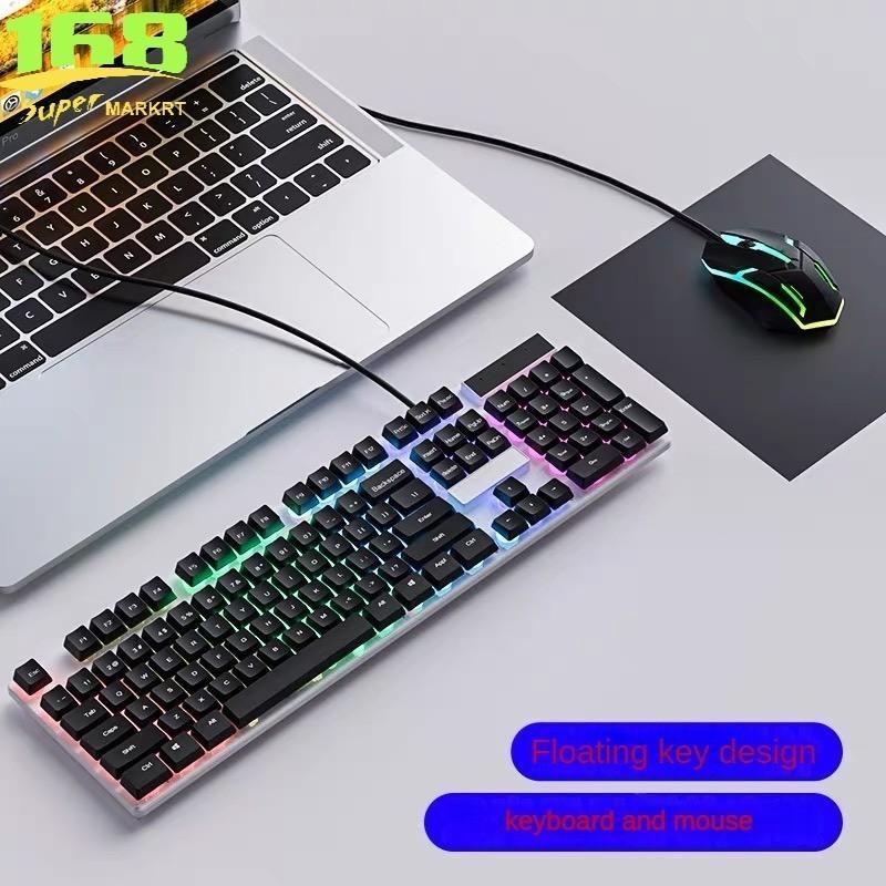 Keyboard Combo Gaming USB Wired Keyboard Colorful Button Mouse - TikTok ...