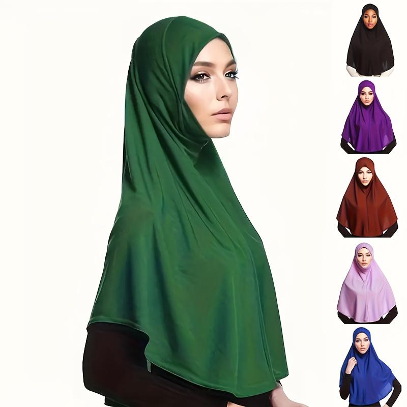 Classic Instant Hijab Solid Color Polyester Hijab Hat Elasti - TikTok ...