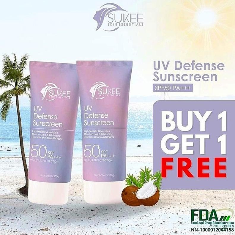 SUKEE UV Defense Sunscreen, Vitamin B3 Niacinamide for Brightening ...