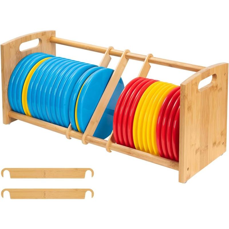 Disc Golf Rack, Disc Golf Storage Rack, Bamboo Disc Golf Organizer ...